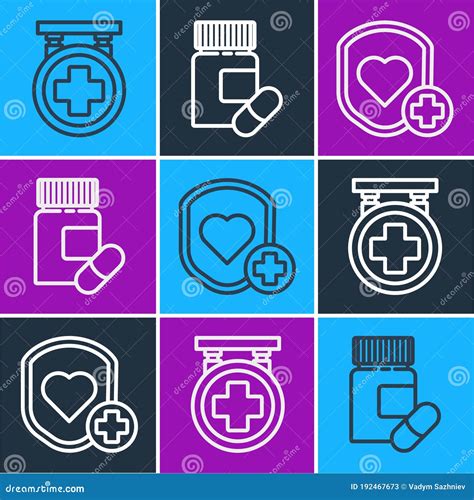Plaatje Voor Ziekenhuissignaalbescherming En Hartslag En Pictogram Voor
