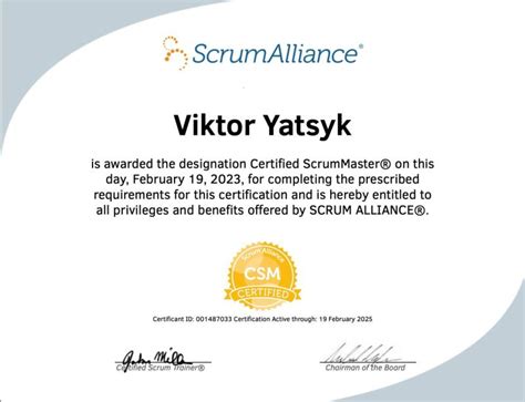 Viktor Yatsyk Csm Psm On Linkedin Csm Scrumalliance Scrum