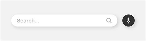 둥근 모이를 가진 검색 바 검색 상자 주소 바 텍스트 필드 웹 아이콘과 버튼을 누르는 웹 사이트 인터페이스 요소 터 일러스트레이션 프리미엄 벡터
