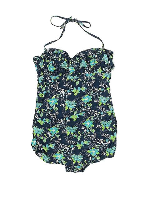 Ingear Floral Blue One Piece Swimsuit Size 10 33 Off Thredup
