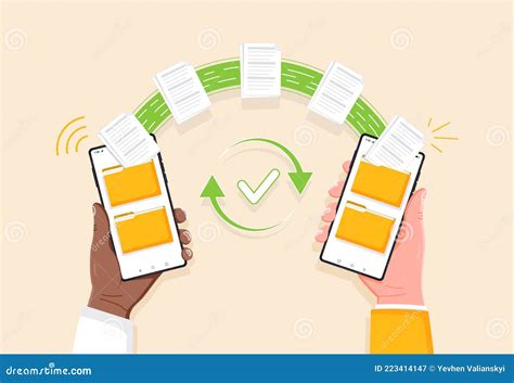 Transferring Folder Icon Concept Illustration Cartoon Vector 22701905