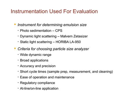 Particle Size Analysis For Homogenization Process Development Ppt