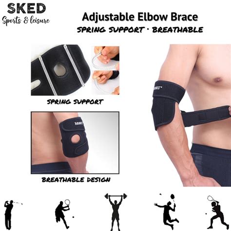 SKED Aolikes Adjustable Elbow Brace 1Pc 2 Springs Elbow Guard