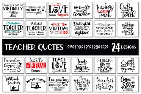 Teacher Quotes Svg Bundle 24 Designs Graphic By Craftlabsvg