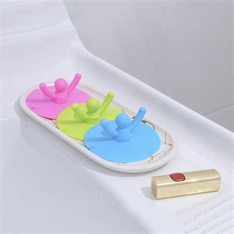 Badu Bg Запушалка за дренаж за душ Карикатура Хора Силиконова капачка за вана Хващачи за коса за