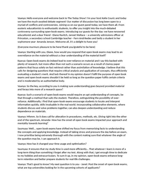 Role Play Script Ct Pdf Critical Thinking Cognition