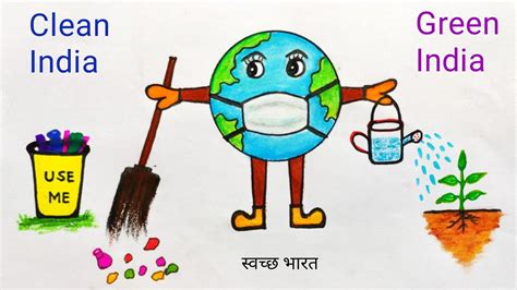 Swachh Bharat Abhiyan Drawing Easy How To Draw Clean India Poster