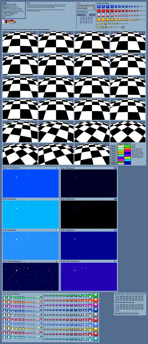 The Spriters Resource Full Sheet View Sonic And Knuckles Special Stage