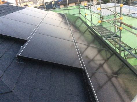 徳島県 太陽光発電システムソーラーフロンティアパネル取り付け工事スレート工法 いい屋根屋 東内つとむ商店