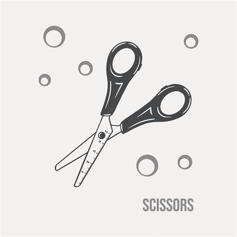 Premium Vector Scissors Sketch Drawn On A Light Background Vector