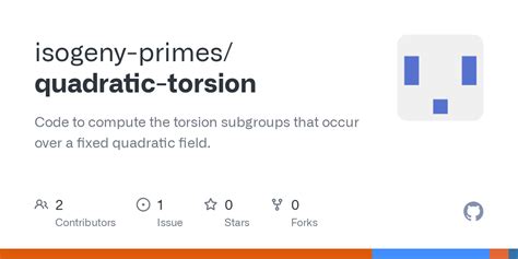 Github Isogeny Primesquadratic Torsion Code To Compute The Torsion