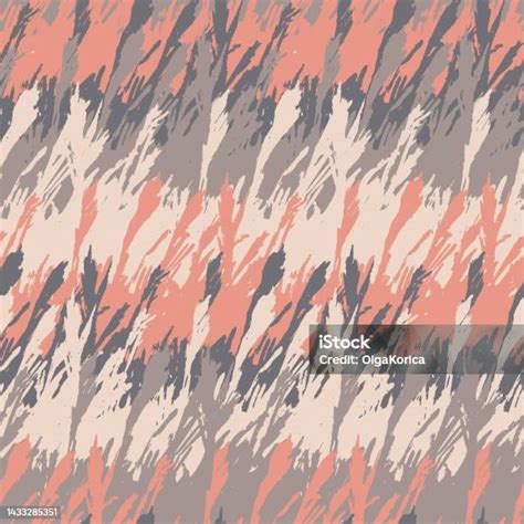 Textured Seamless Pattern Imprint Of Grass Cattail Bulrush Natural