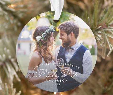 Personalized Mr And Mrs Ornament T For Her First Christmas Married