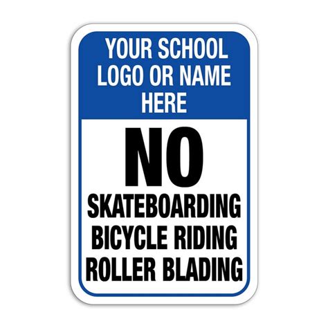 Buy No Skateboarding Bicycle Riding Roller Blading Semi Custom