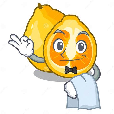 Fruto De Ugli Do Garçom No Refrigerador Dos Desenhos Animados