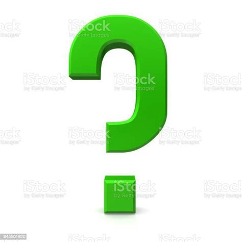 Photo Libre De Droit De Point Dinterrogation Vert 3d Point