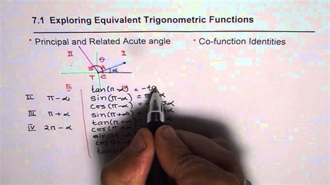 7 Explore Equivalent Trigonometric Functions Cofunctions Acute