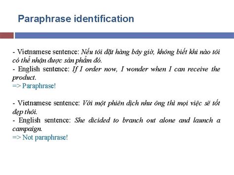 English Vietnamese Crosslanguage Paraphrase Identification Using Hybrid