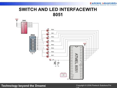 interfacing 8051 with switches and led