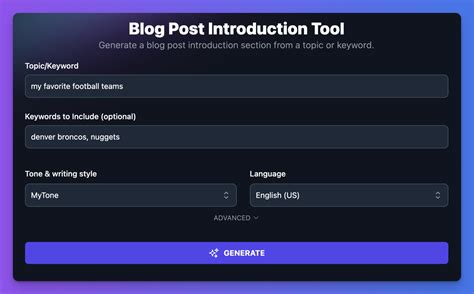 Blog Introduction Generator Free Ai Seo Blog Post Introductions