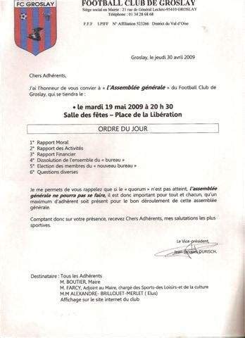 Exemples de documents Modèle ordre du jour assemblée générale extraordinaire