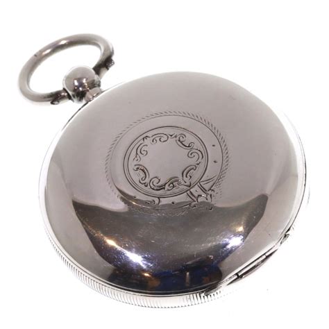 1910 Jg Graves Full Hunter Silver Pocket Watch