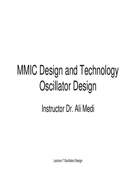 oscillators pdf