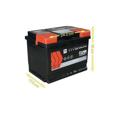 BATTERIA AUTO Ah FIAMM L X BLACK TITANIUM Ah A Cm X X