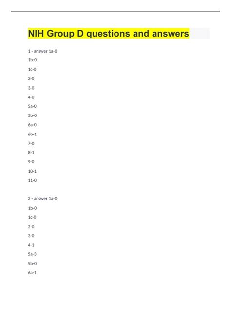 Nih Group D Questions And Answers Nih Stroke Scale Stuvia Us