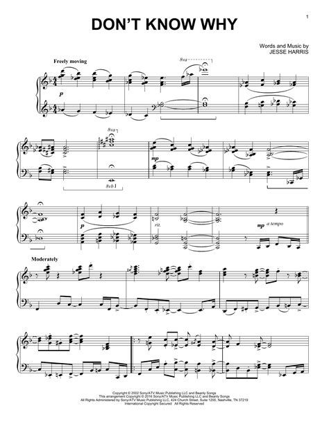 Don T Know Why By Norah Jones Sheet Music For Piano Solo At Sheet Music