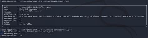 Recon Ng Web Reconnaissance Framework Part 1 Zero Day Snoop