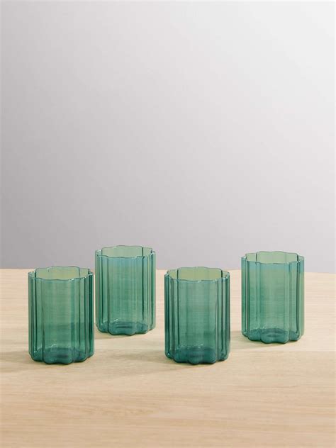 Fazeek Wave Set Of Four Glasses Net A Porter