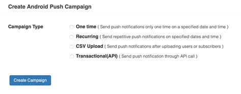 how to create an android push notifications campaign notifyvisitors