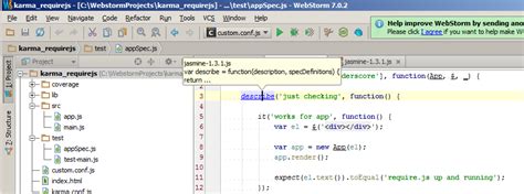 Help Cant Recognise Jasmine Methods In Webstorm Ides Support