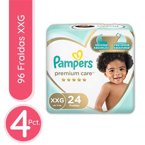 Fralda Pampers Premium Care Xxg 4 Pacotes 96 Fraldas Shopee Brasil