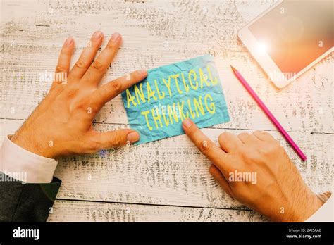 Conceptual Hand Writing Showing Analytical Thinking Concept Meaning