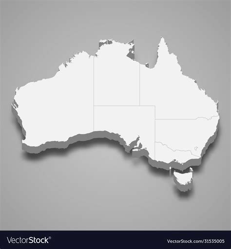 3d Map With Borders Template For Your Design Vector Image