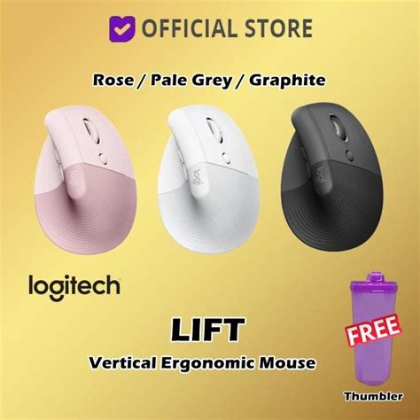 Jual Logitech Lift Mouse Ergonomic Vertical Wireless Bluetooth Silent Shopee Indonesia
