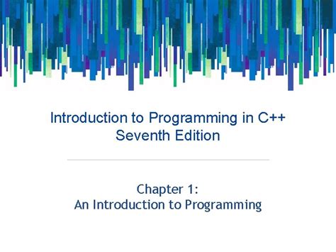 Introduction To Programming In C Seventh Edition Chapter
