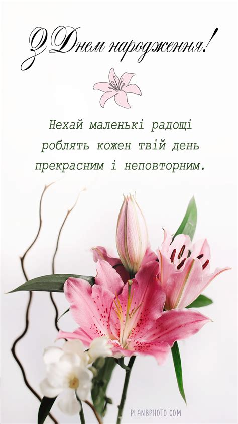 З Днем народження лілія привітання українською мовою