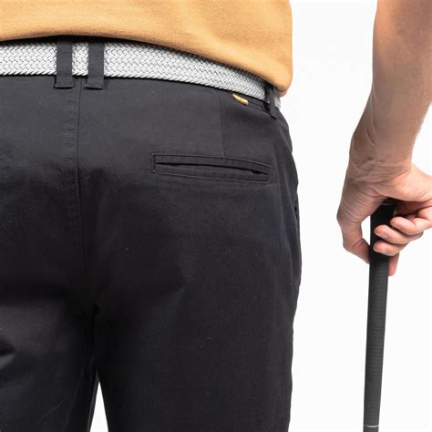 Mens Golf Cotton Chino Shorts Mw500 Black