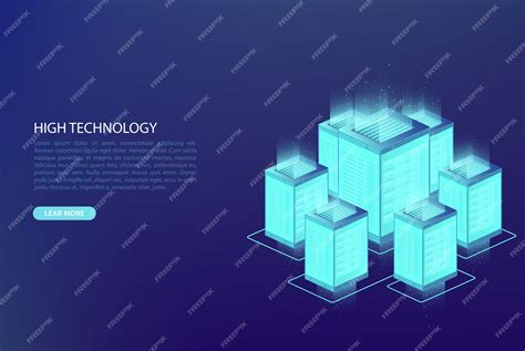 Premium Vector Big Data Concept Of Data Processing Data Center Cloud Database Hosting