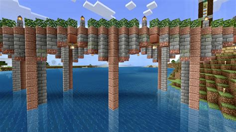 【マイクラps4バニラ建築】サバイバルでも作れる斜めの橋を作ろう！ マインクラフトで大きな街を作っていくよ！バニラで建築日記