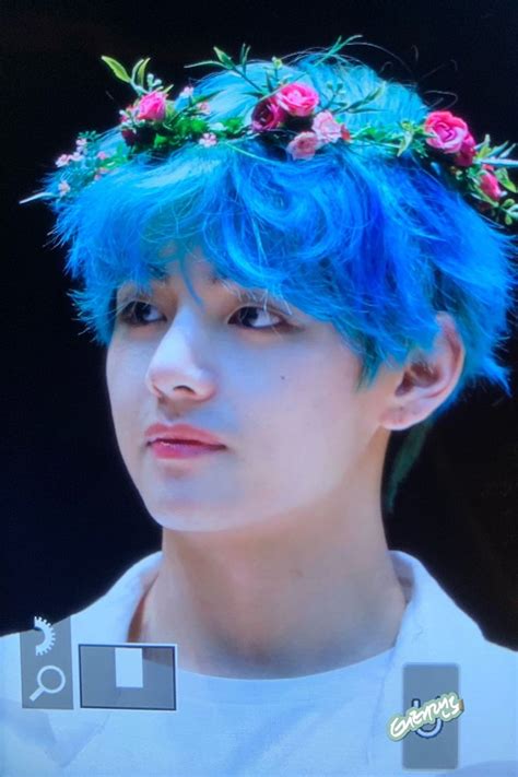 태태랜드 On Twitter Kim Taehyung Blue Hair Handsome Faces