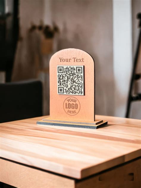 Custom QR Code Table Sign QR Code Menu QR Code Menu Sign Wooden Qr Cod Sign Etsy