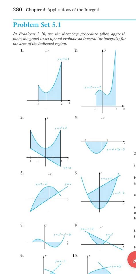 solved 280 chapter 5 applications of the integral problem set 5 1 in problems 1 10 use the