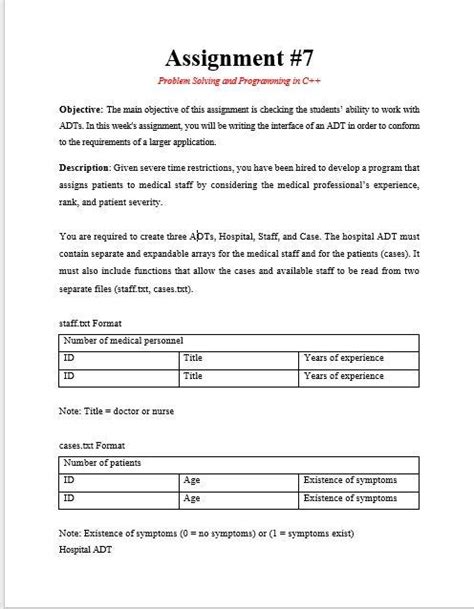 assignment 7 problem solving and programming in c