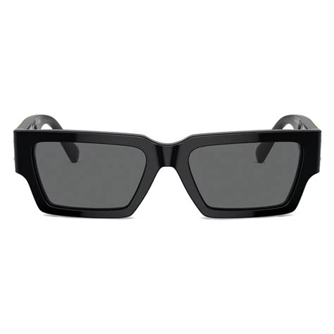 Versace Medusa Deco Sunglasses Black Dark Gray Sunglasses