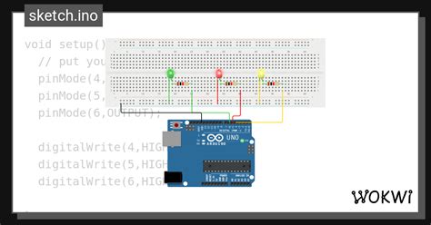 ควบคุมหลอดไฟ Led Control Led Lights Wokwi Esp32 Stm32 Arduino