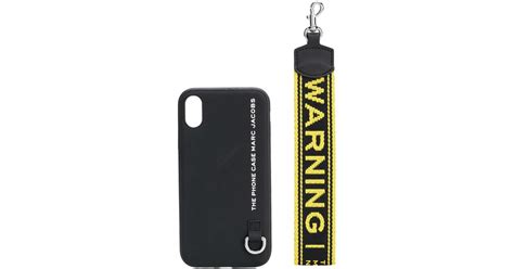 Marc Jacobs Warning Keyring Iphone Xr Case In Black Lyst
